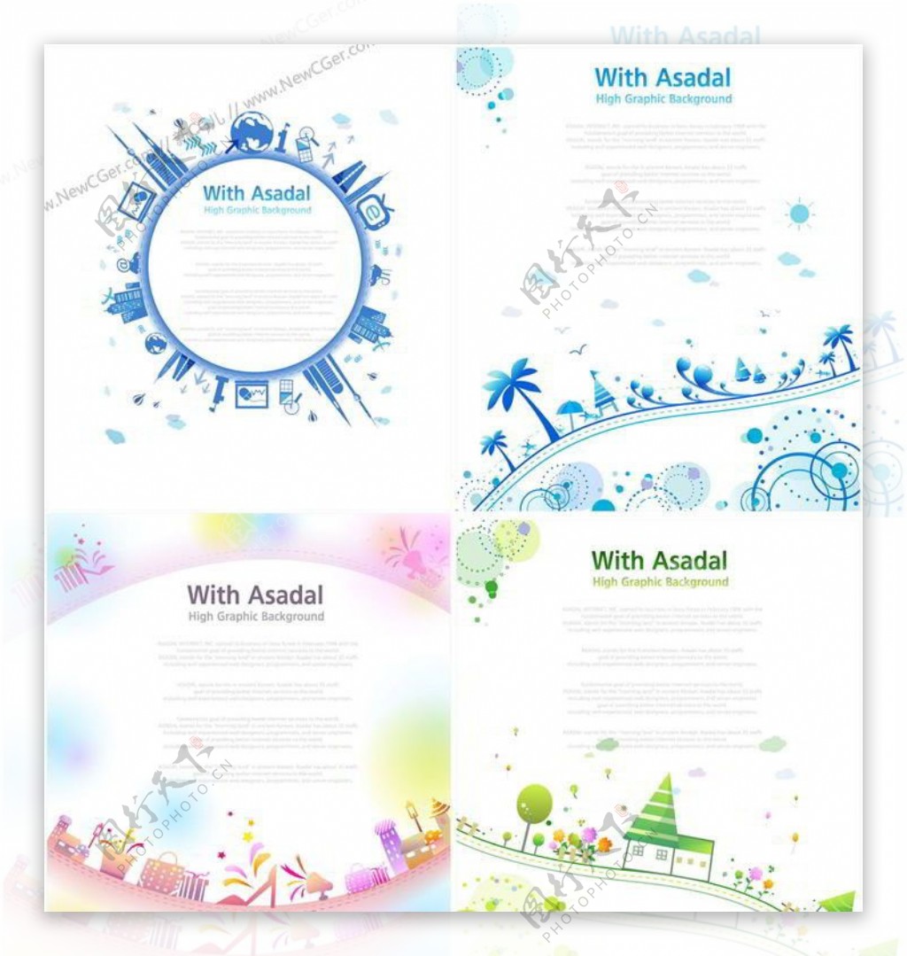 卡通彩绘图案背景图片素材-编号12496087-图行天下