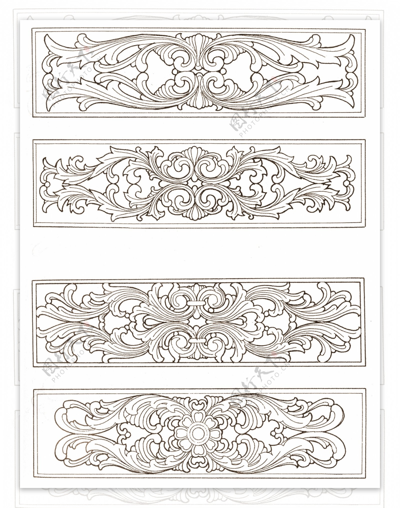 中国家具建筑纹样图片素材-编号12606357-图行天下