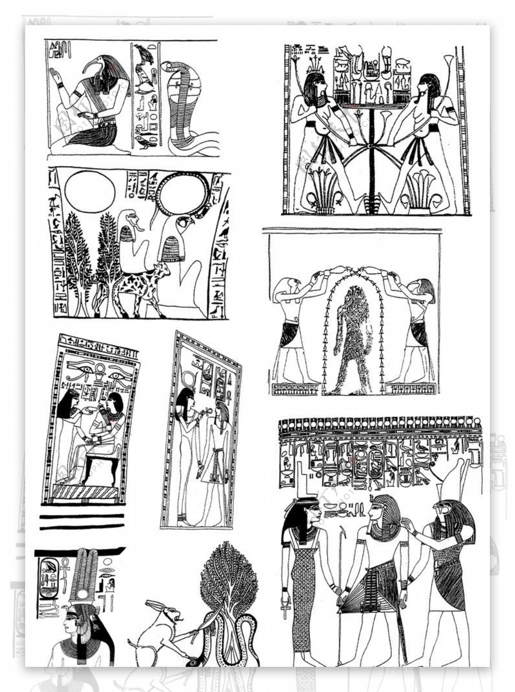 古埃及墓室壁画图片素材-编号13444587-图行天下