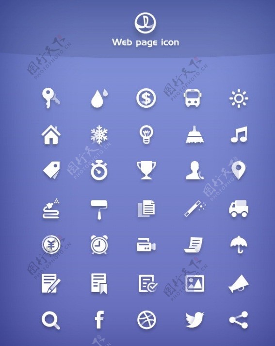 白色icon图片素材-编号13587167-图行天下