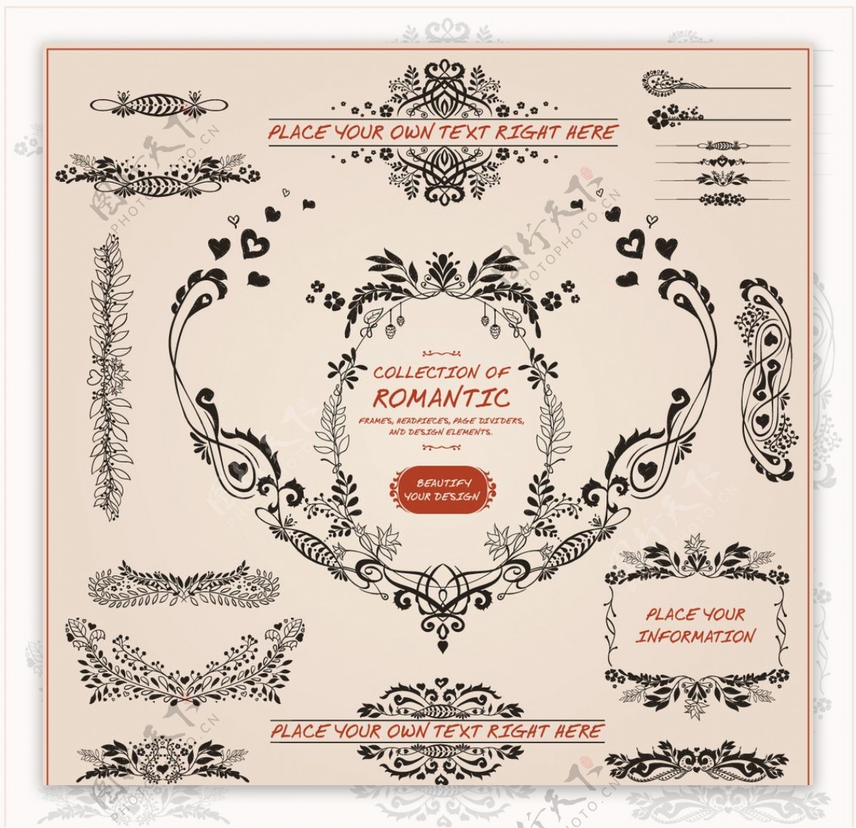 欧式花纹图片素材-编号14165097-图行天下