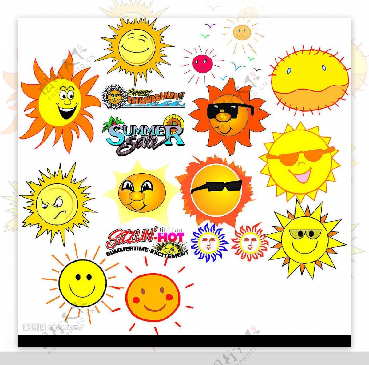 失量太阳素材集图片素材-编号15328867-图行天下