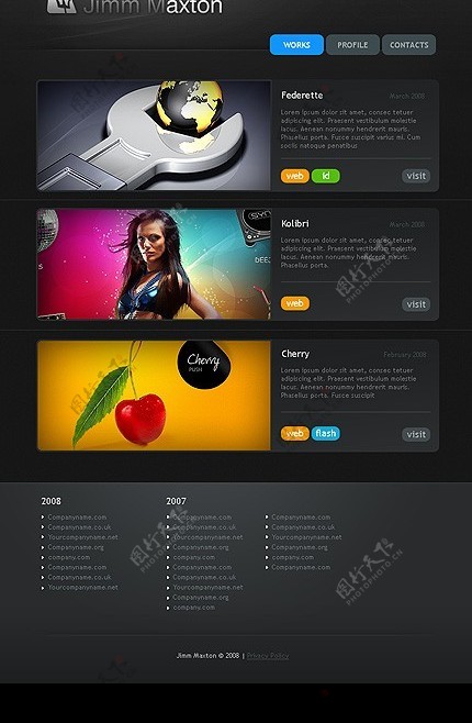 TemplateMonster系列19358Blog皮肤设计图片素材-编号15901957-图行天下