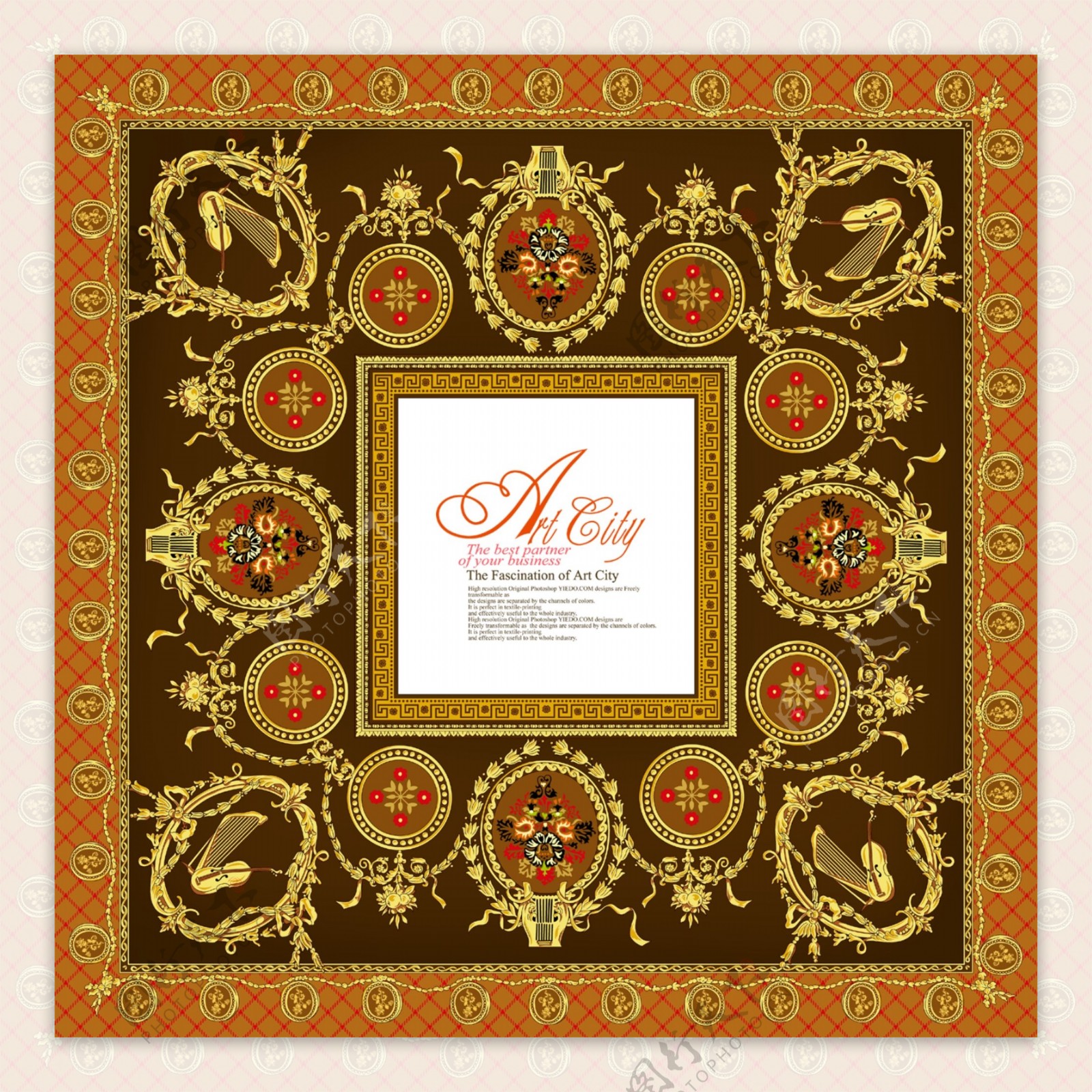 最经典豪华的欧洲宫廷花纹图片素材-编号19166547-图行天下