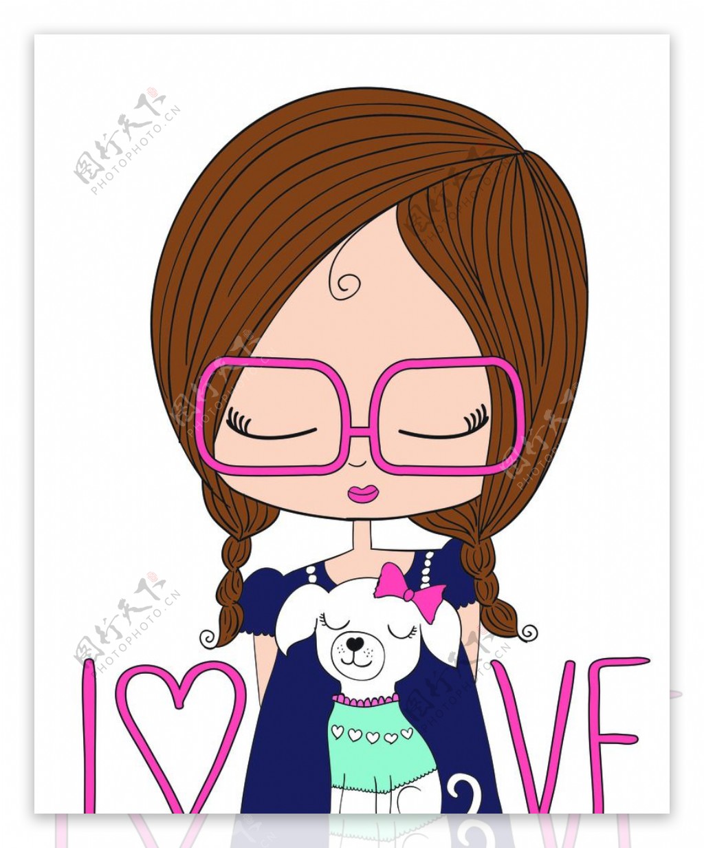 时尚卡通女性设计矢量图片素材-编号22755087-图行天下