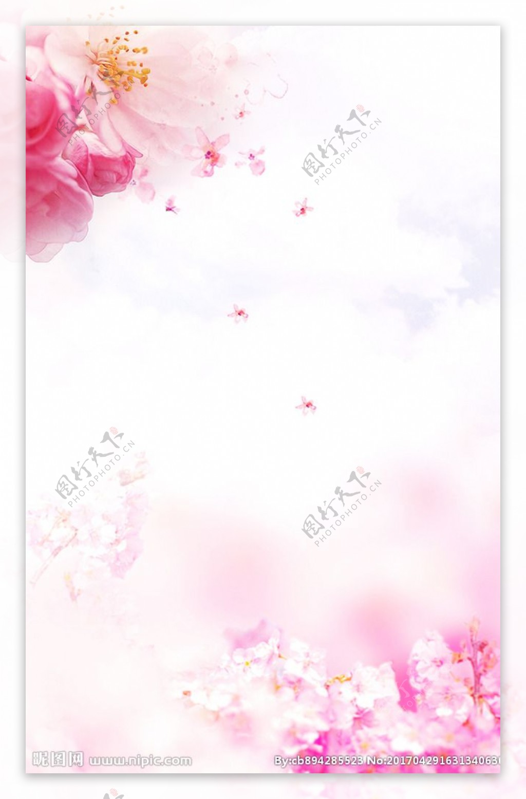 粉色梦幻桃花墙纸图片素材-编号22840477-图行天下