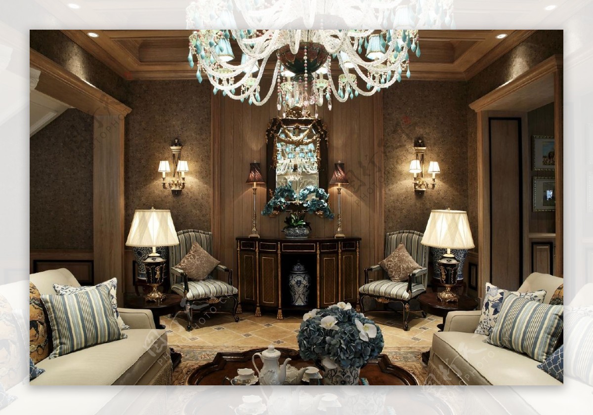 现代时尚客厅装修效果图图片素材-编号24947377-图行天下