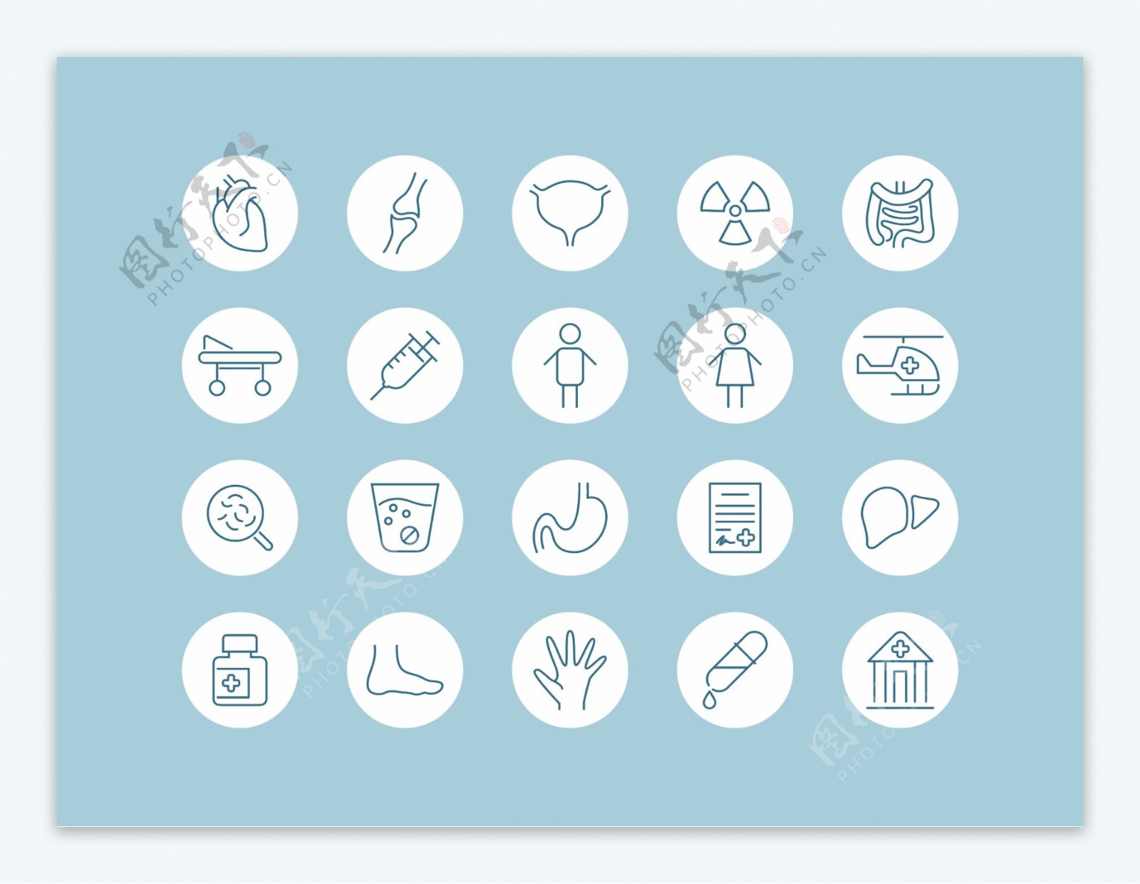 20款健康icon图片素材-编号31427137-图行天下