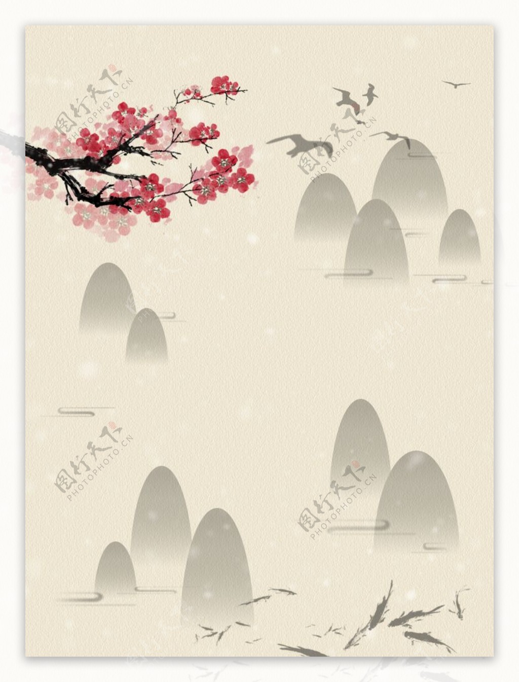 水墨海报素材毛笔画素材墨迹图片素材-编号38346187-图行天下