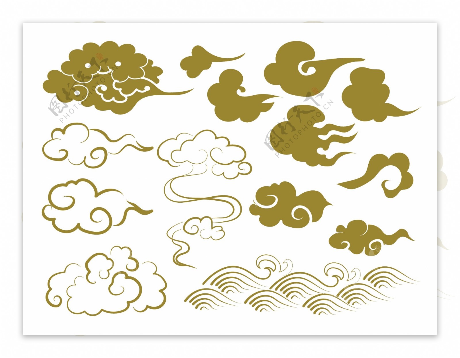 古风矢量祥云云朵图片素材-编号39849537-图行天下